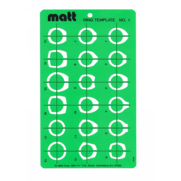MATT® Ring Template No. 1 European Design Jewellery